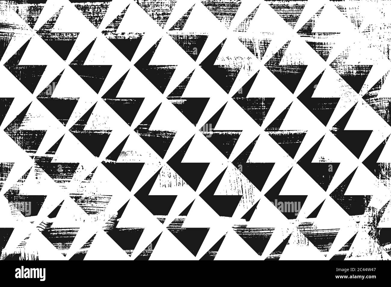 Grunge abstract geometric pattern. Horizontal black and white backdrop Stock Vector Image & Art ...