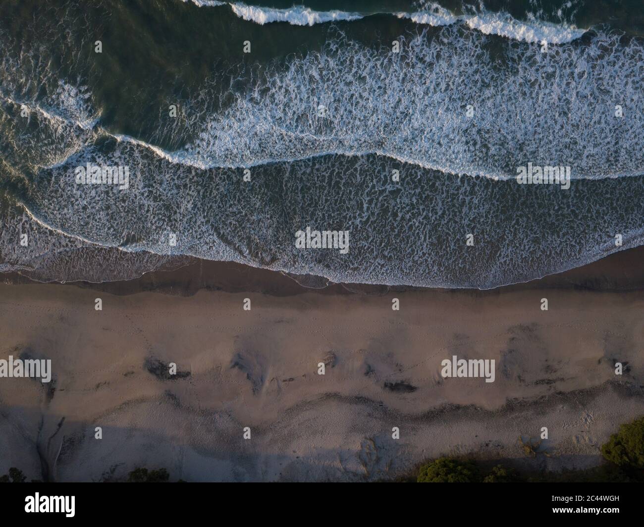 Aerial photo of a rural surf area, New Zealand Stock Photo - Alamy