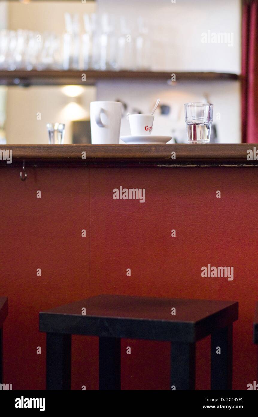Counter in a cafe Stock Photo - Alamy