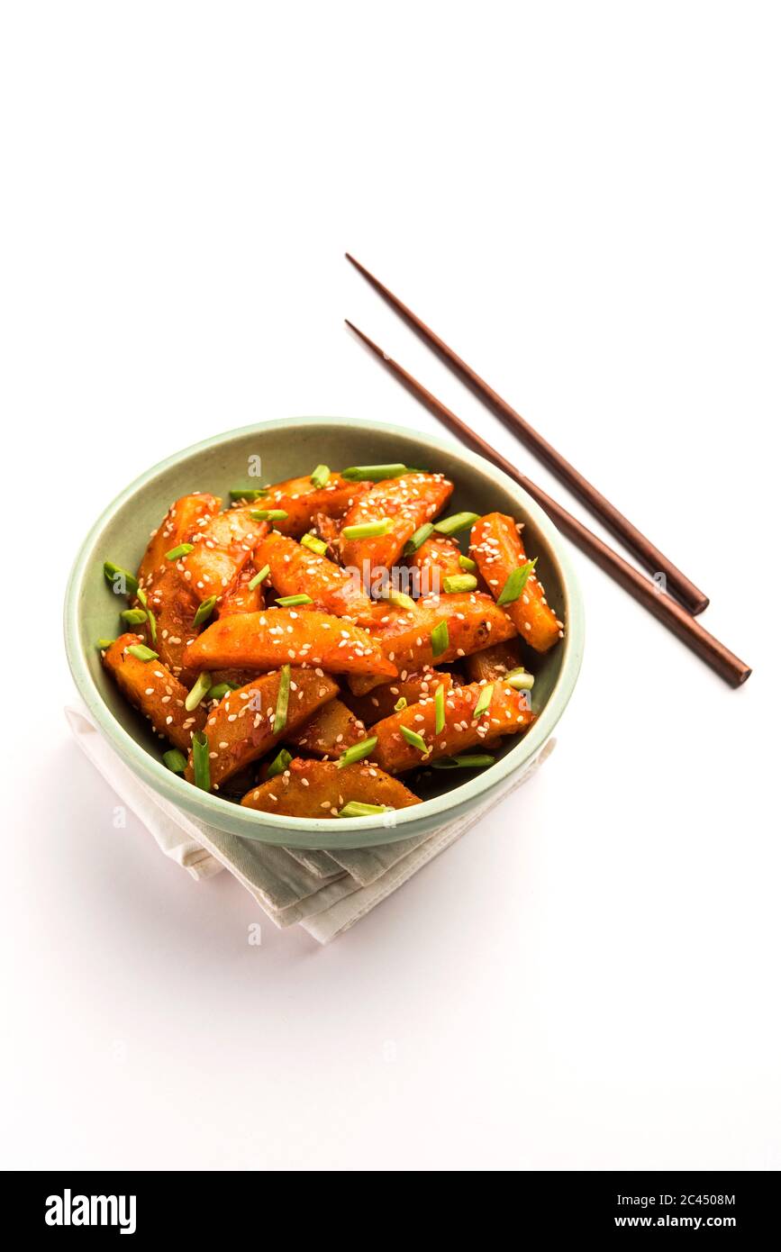 Honey chilli potato Cut Out Stock Images & Pictures - Alamy