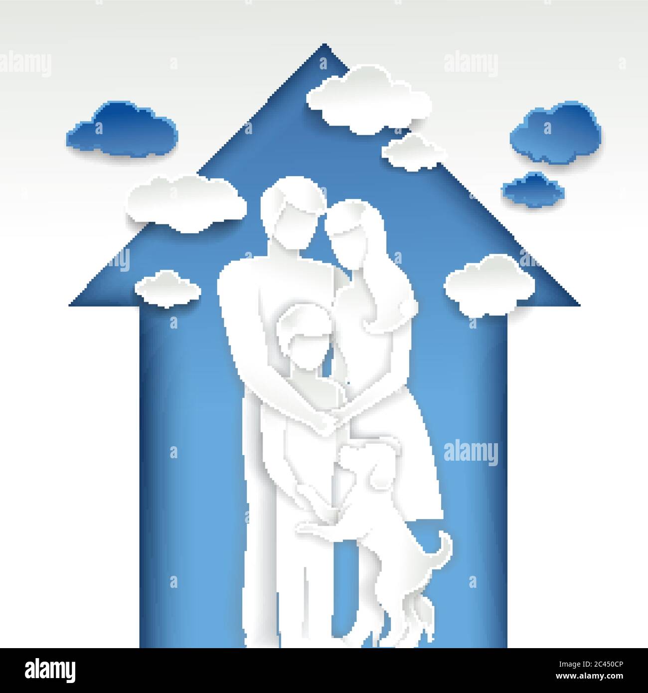 Illustration father mother kid Stock Vector Images - Alamy