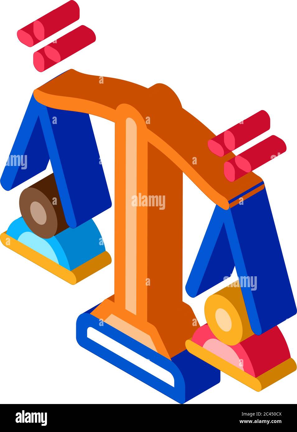 racial scales isometric icon vector illustration Stock Vector Image ...