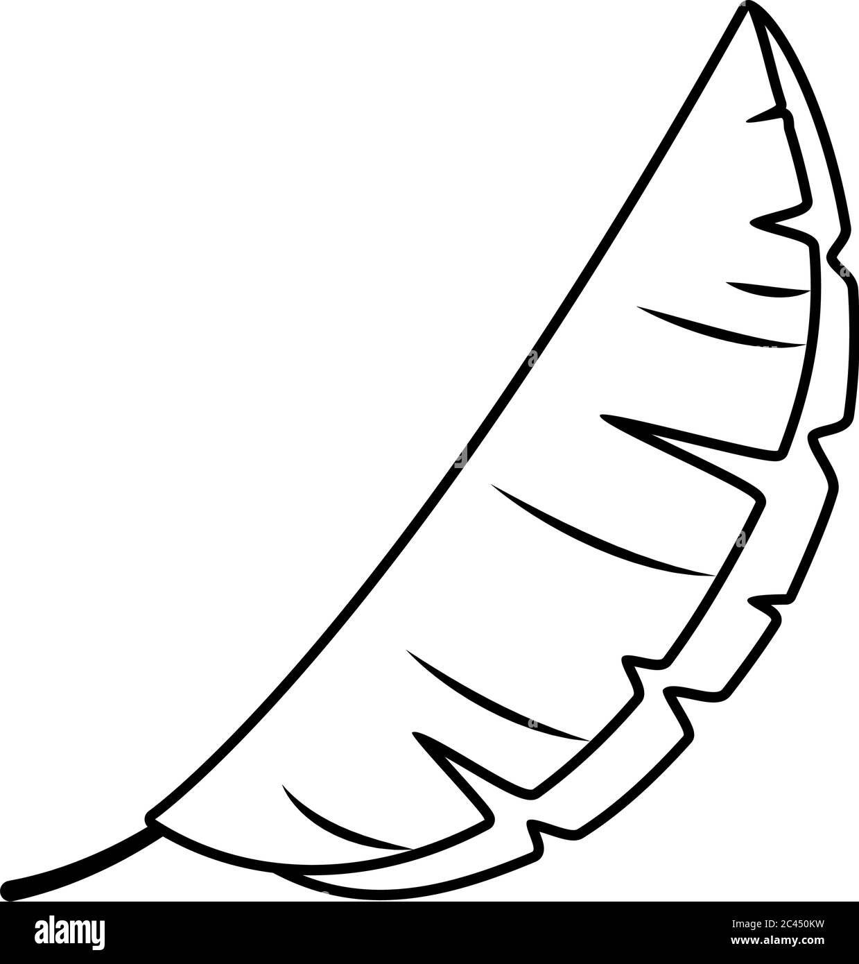 sago leaf icon over white background, line style, vector illustration ...