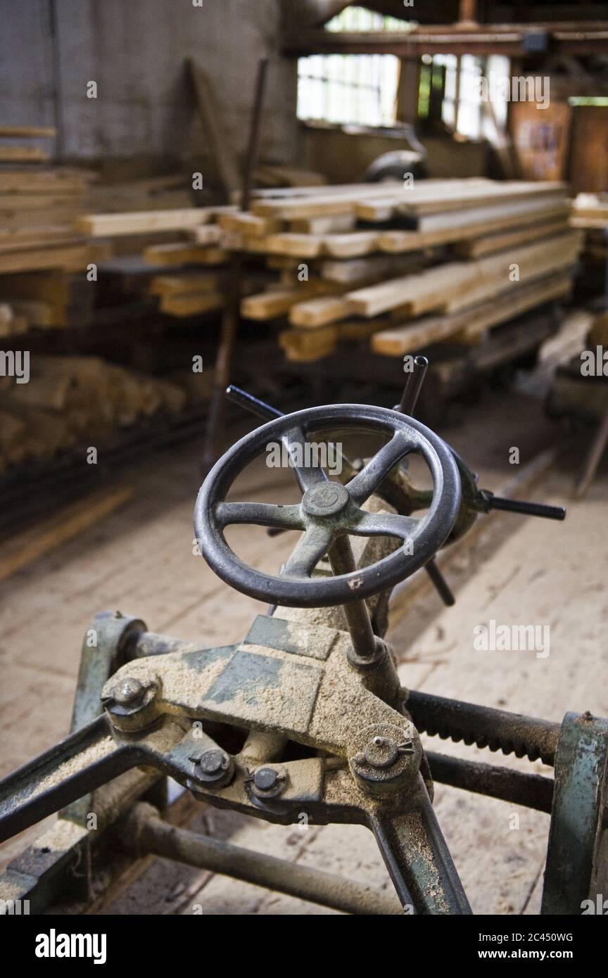 Machine in a joinery Stock Photo - Alamy