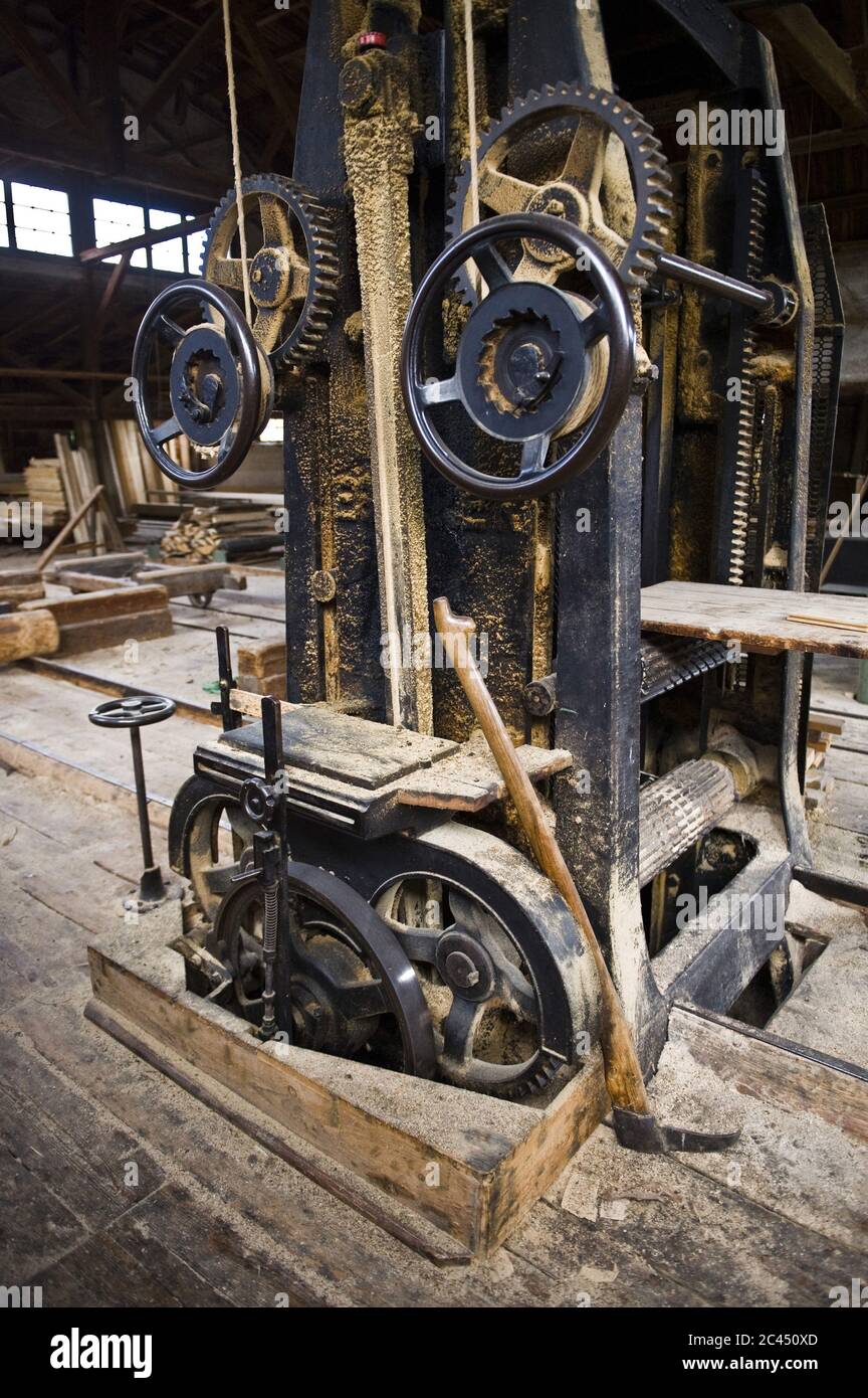 Machine in a joinery Stock Photo - Alamy