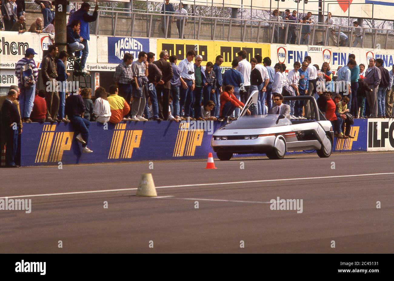 Fabrizio Giugiaro driving the Italdesign VW Machimoto to a race day at ...