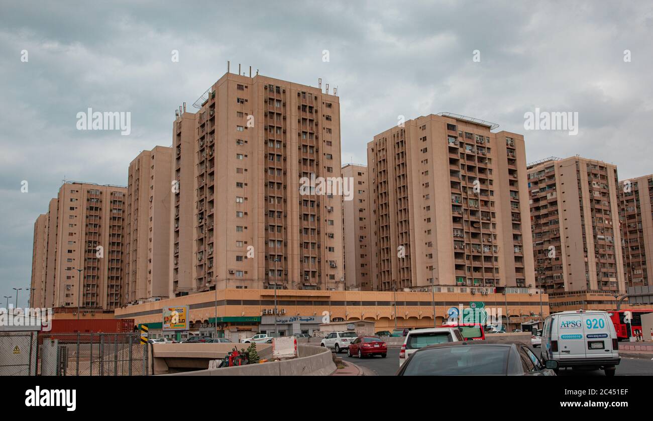 Sharafiya neighborhood buildings in the city of Jeddah, Saudi Arabia ...