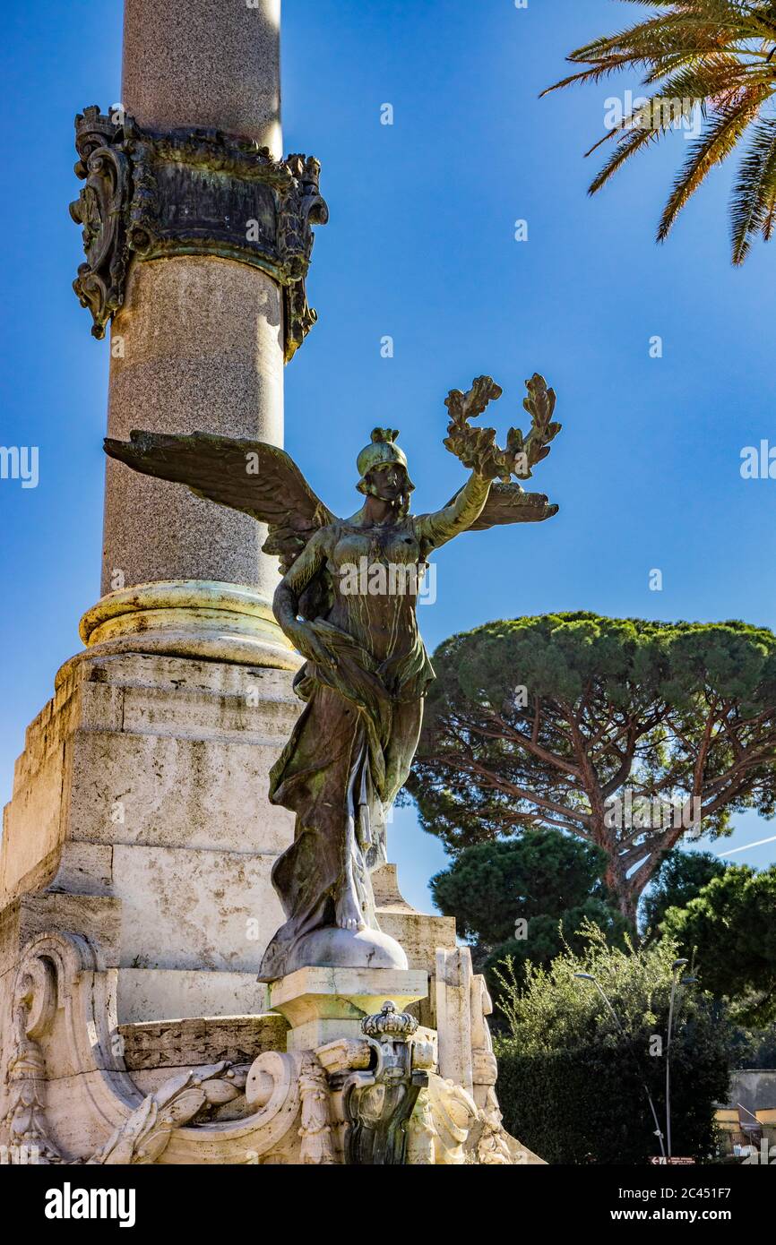 Monument to the Fallen of the War, in Piazza Guglielmo Marconi. Bronze ...