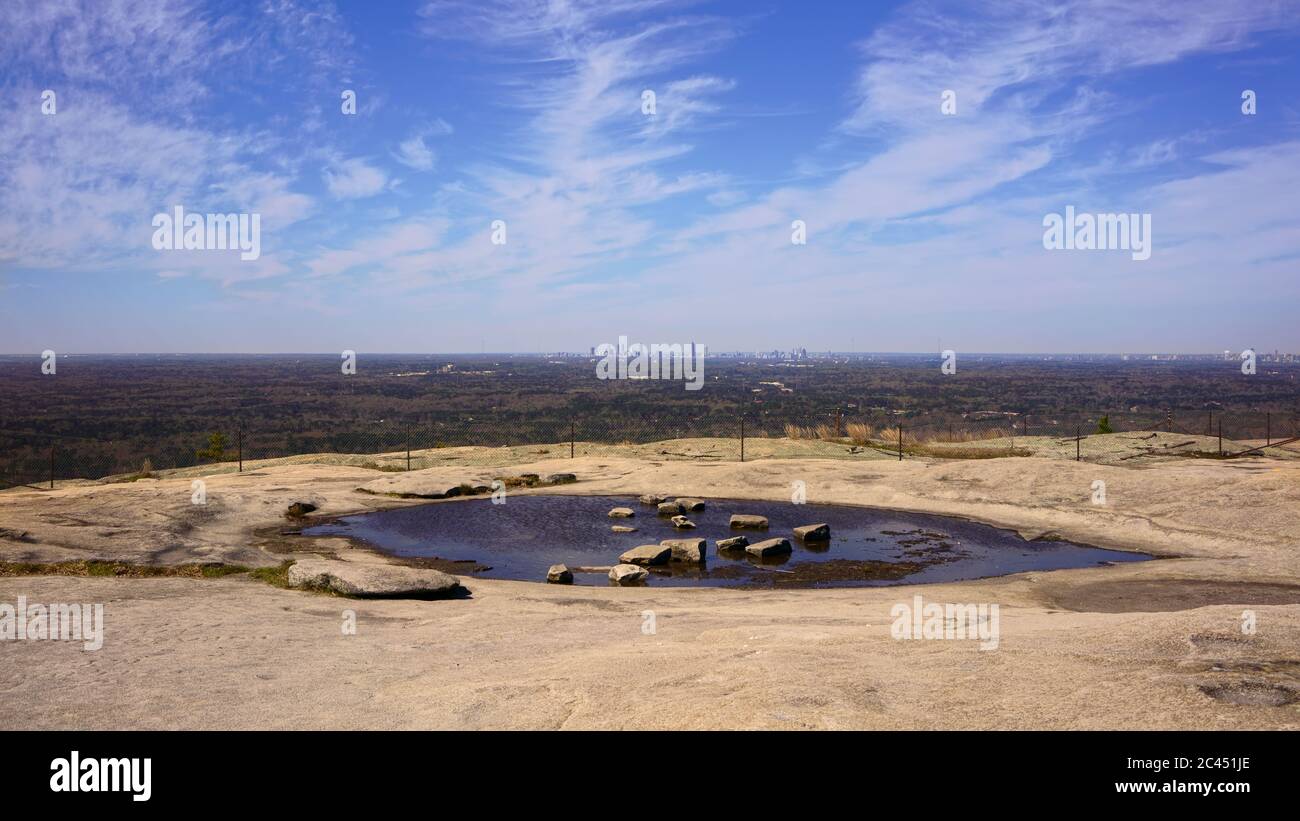 On top of Stone Mountain in Stone Mountain Park near Atlanta, Georgia ...