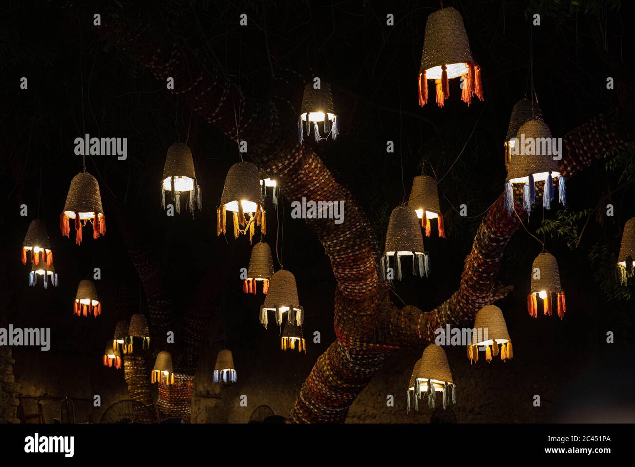 Colorful spot light decoration in KSA festival , Arab Culture Stock ...