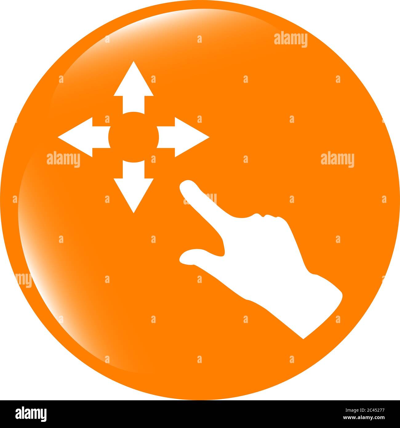 Fullscreen sign icon and people hand. Arrows symbol. Icon for App Stock ...