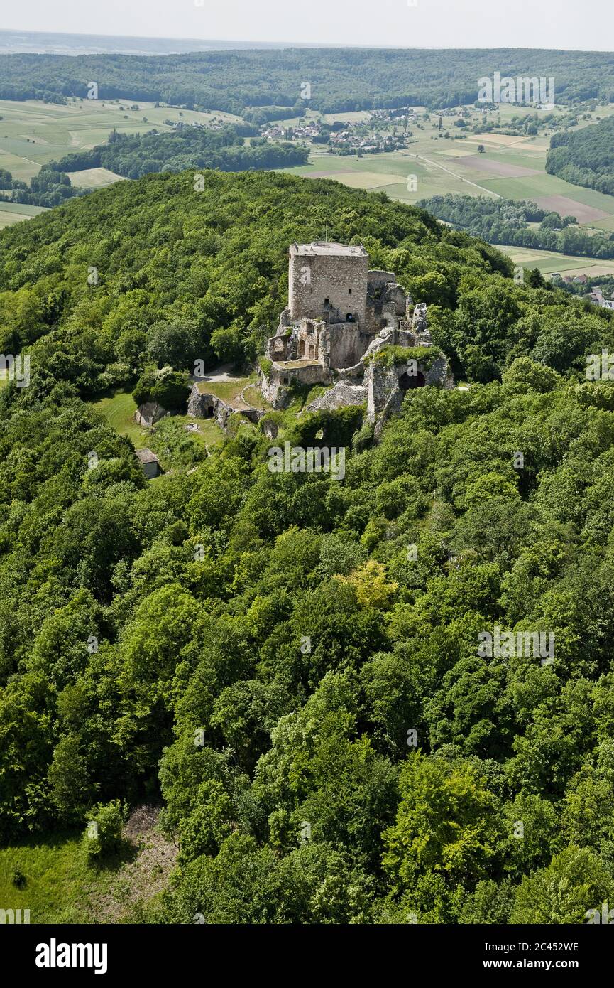 Ruined castle in Ferrette, France Stock Photo - Alamy