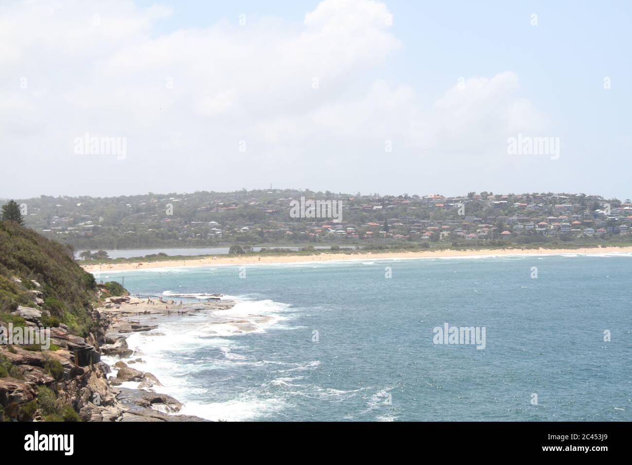 View looking north towards Dee Why Beach and Dee Why Lagoon on Sydney’s ...