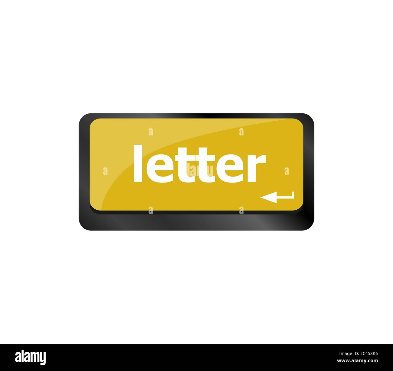 Computer keyboard with letter key - internet concept Stock Photo - Alamy