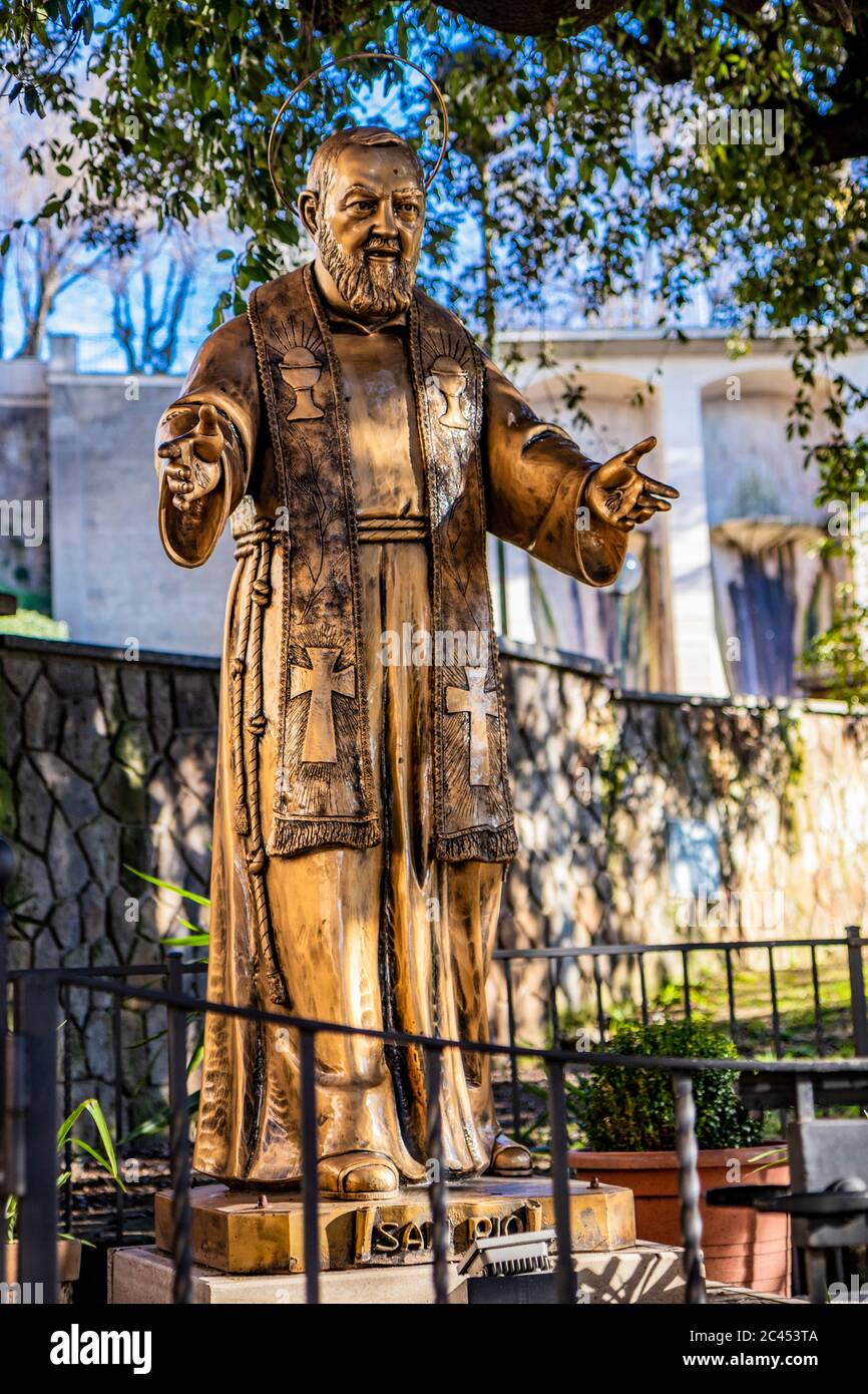February 17, 2019 - Frascati, Rome, Lazio, Italy - Bronze statue of ...