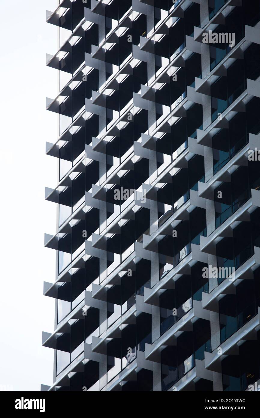 Skyscraper with balconies Stock Photo - Alamy