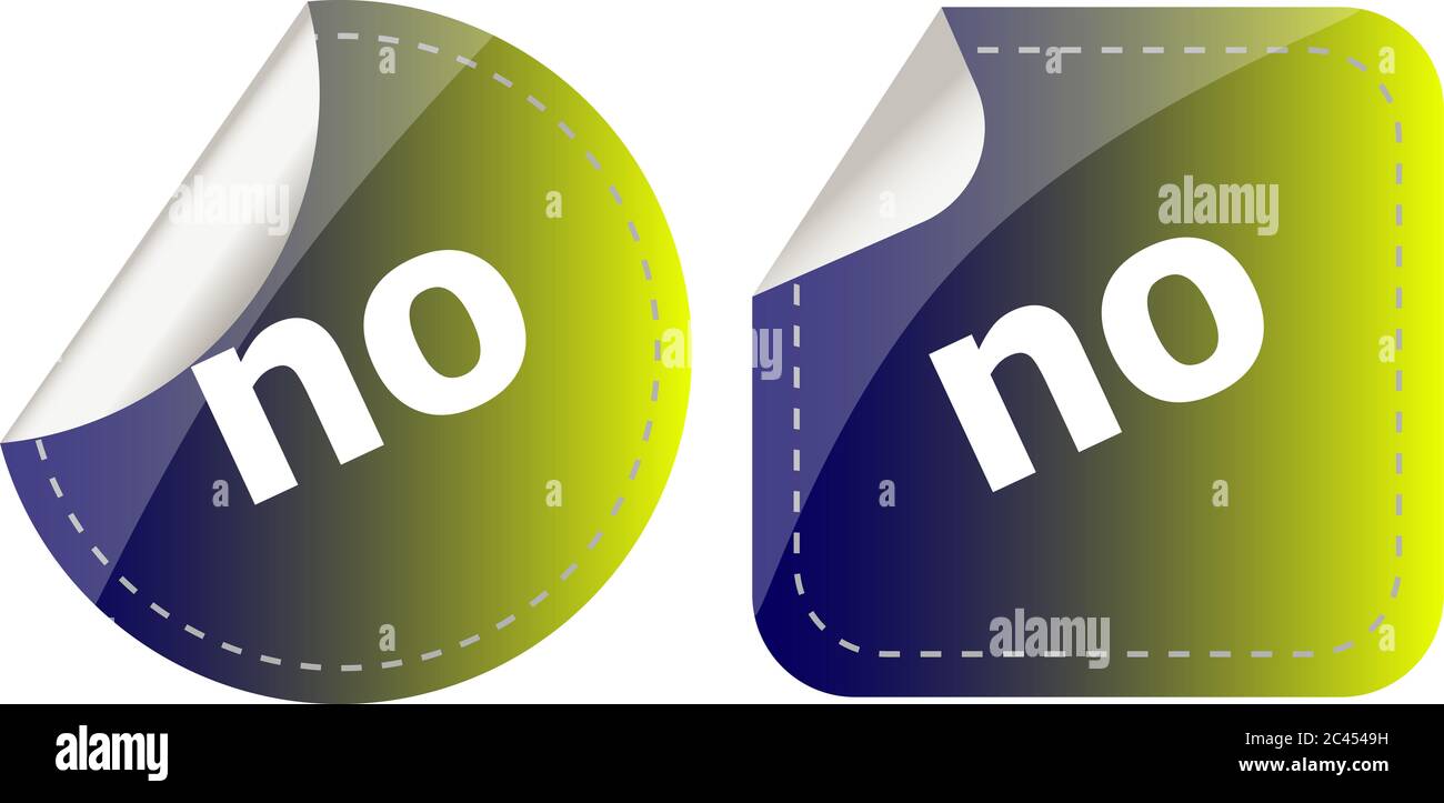 no word. stickers set, icon button isolated on white Stock Photo - Alamy