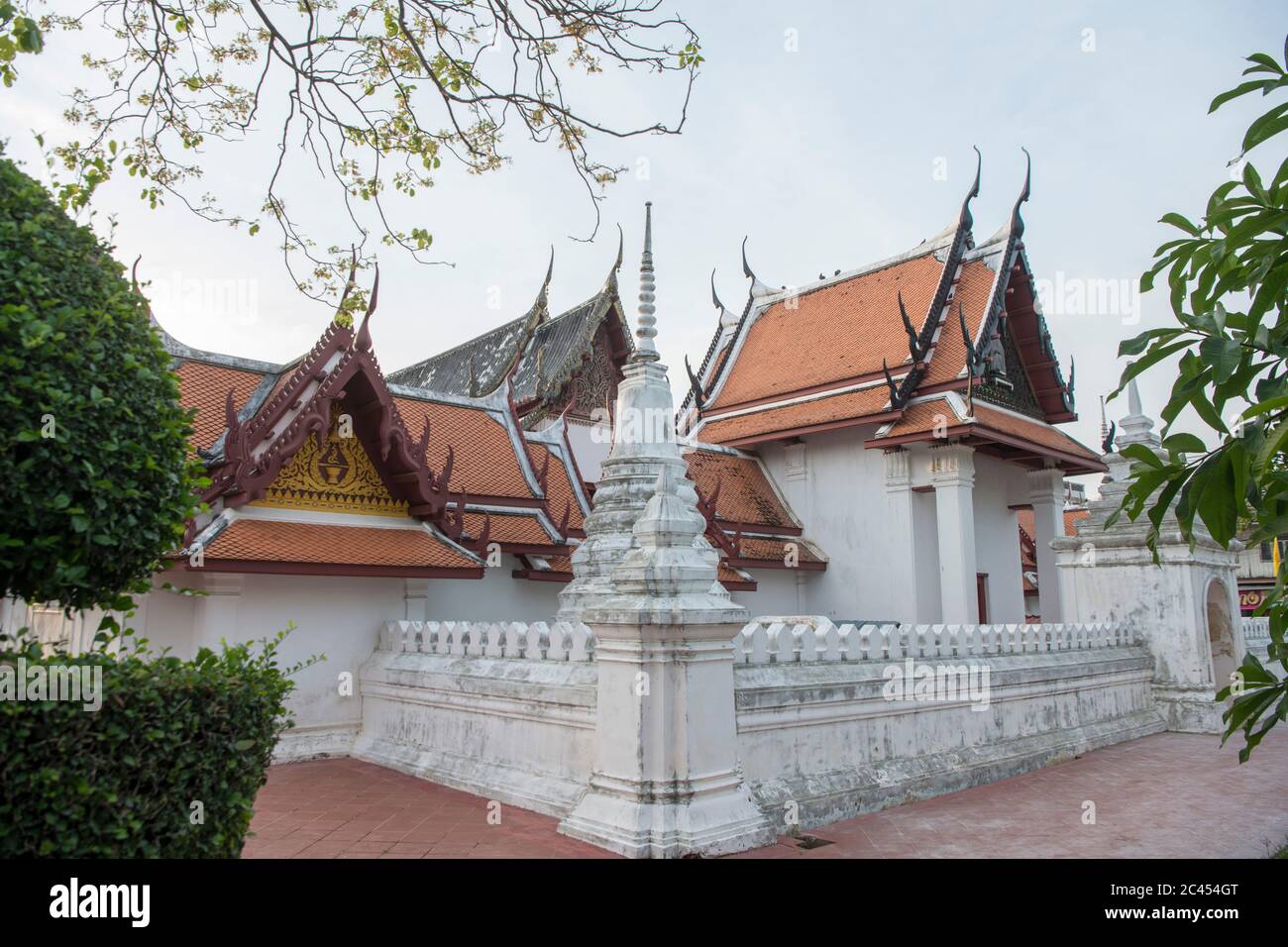 the Wat Yai Suwannaram Temple in the city of Phetchaburi or Phetburi in ...