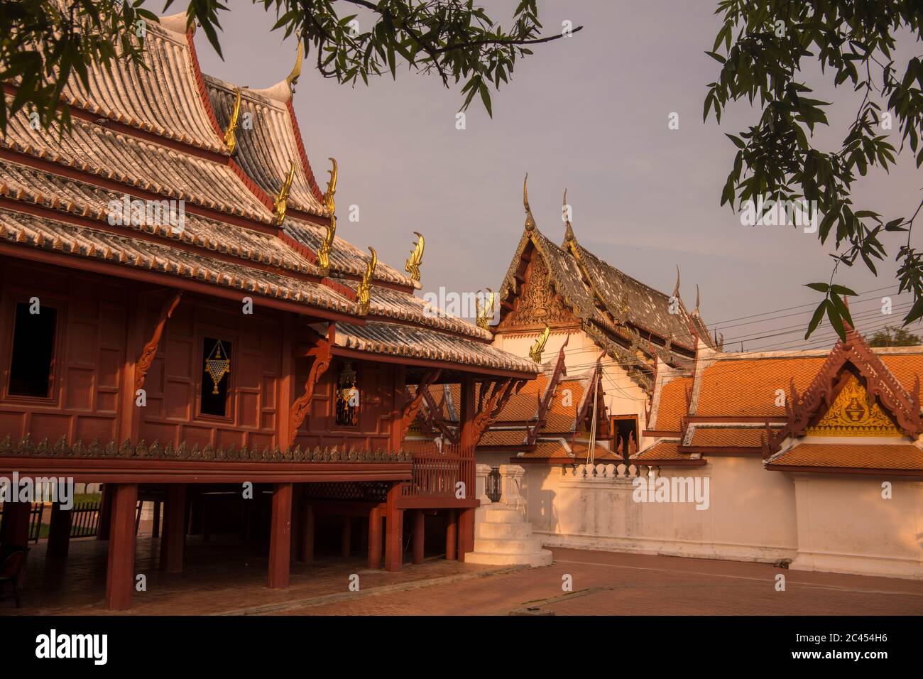 the Wat Yai Suwannaram Temple in the city of Phetchaburi or Phetburi in ...