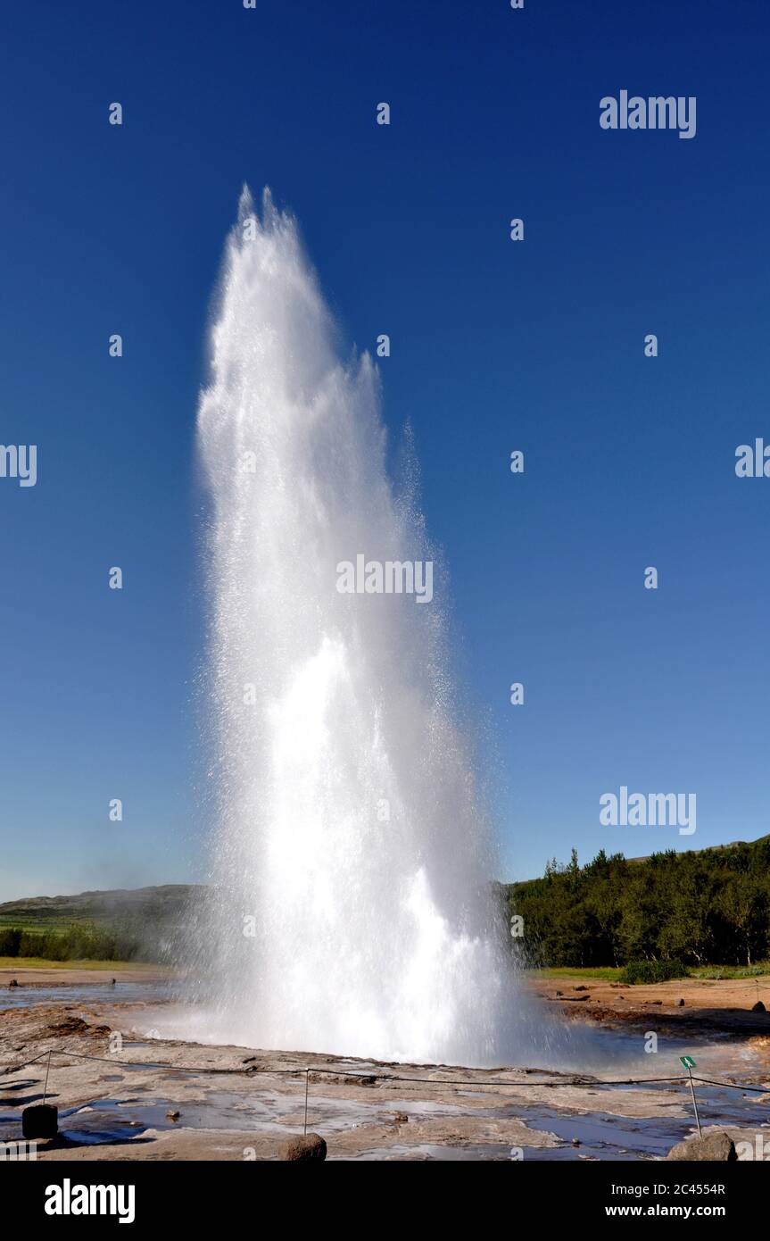 Strokkur geyser, Iceland Stock Photo - Alamy