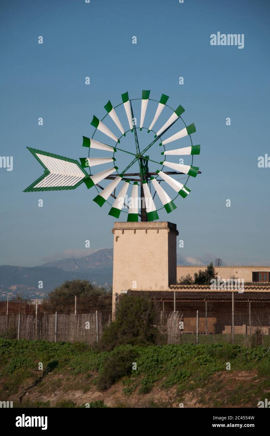 Windmill in Mallorca, Spain Stock Photo - Alamy