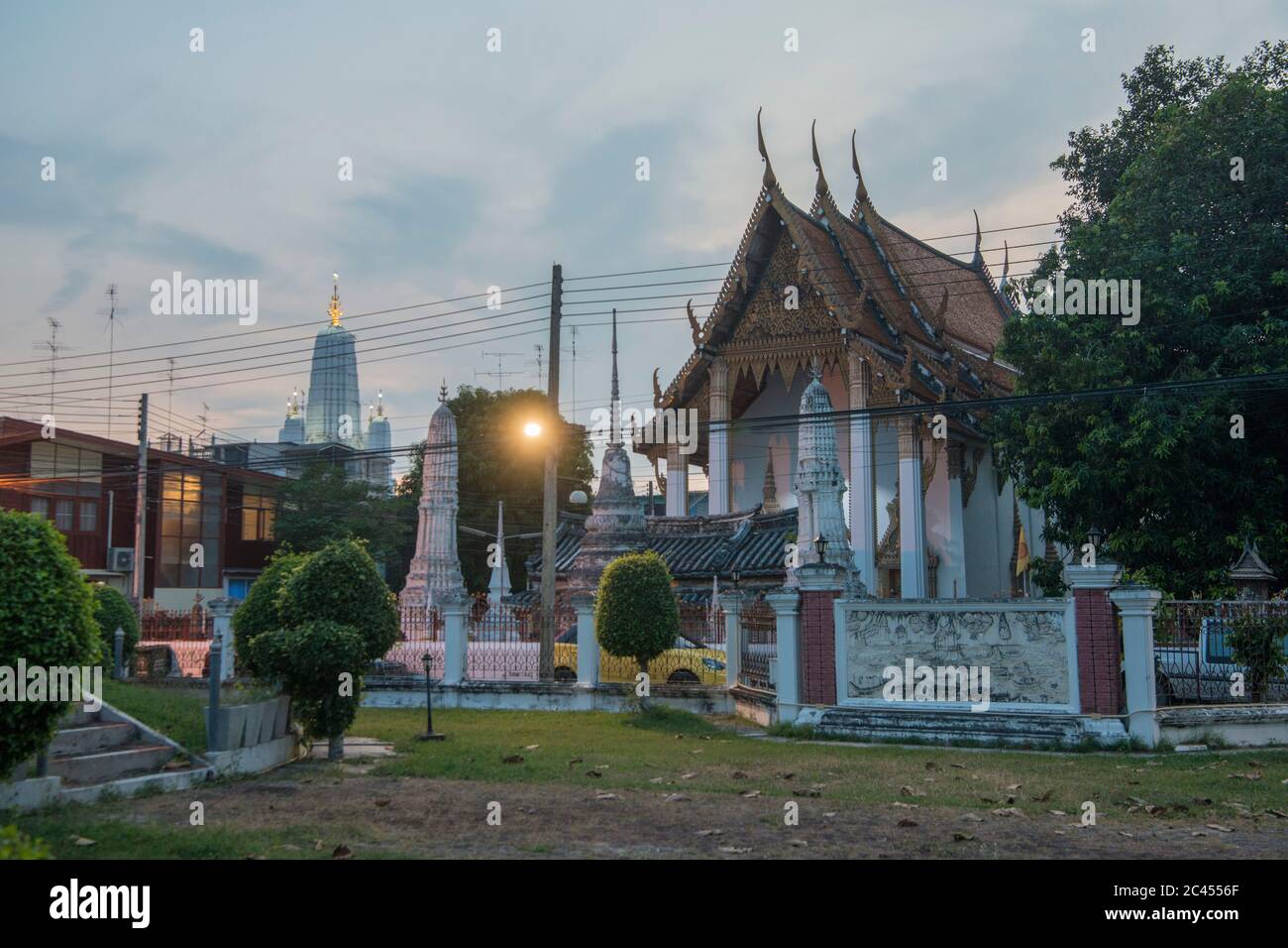 the Wat Phra Than Thantharath Temple in the city of Phetchaburi or ...