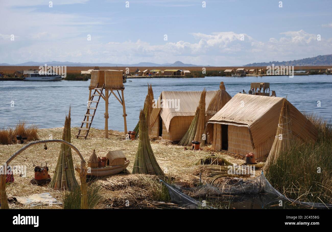 Urus Island, Lake Titicaca, Peru Stock Photo - Alamy