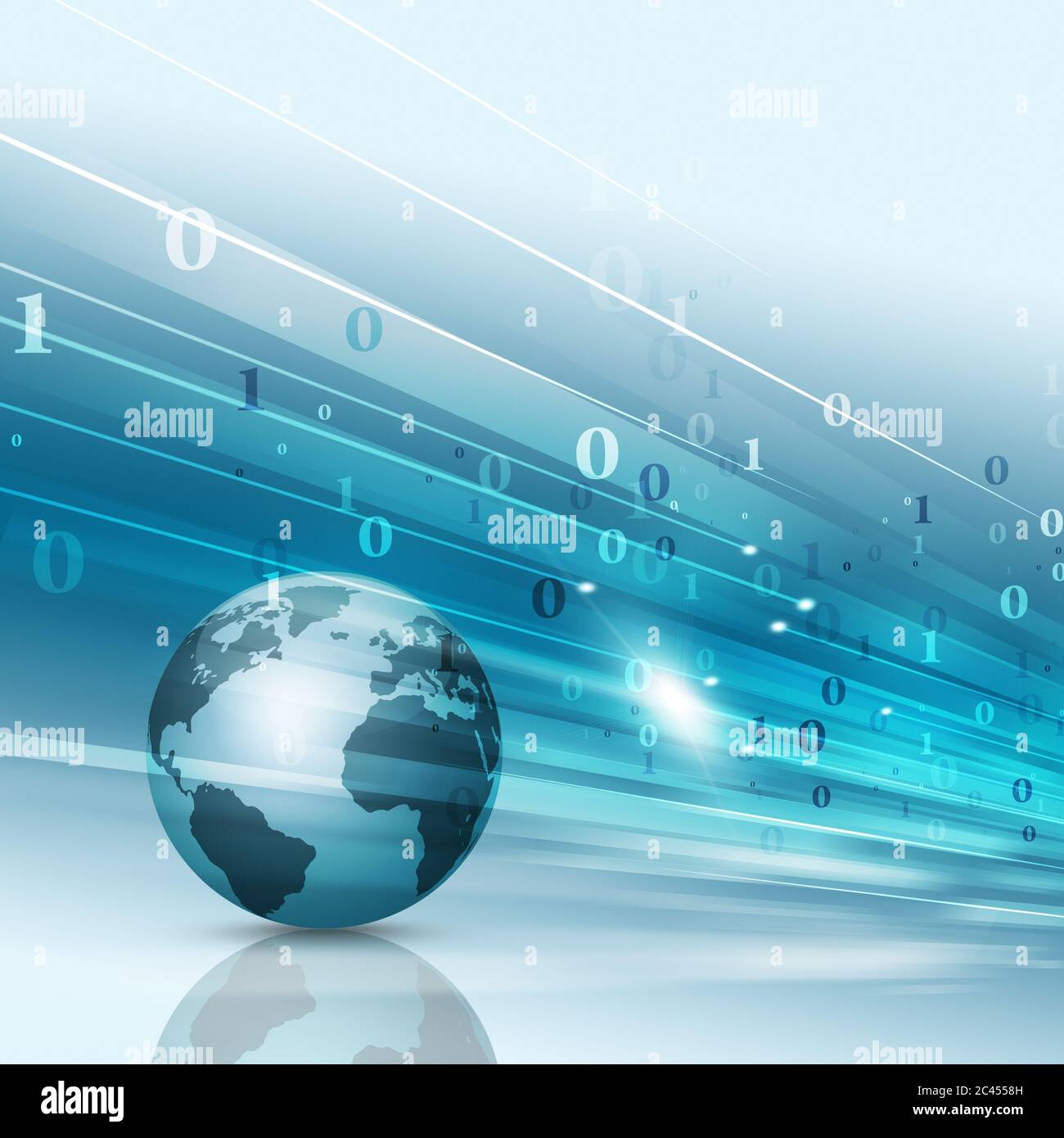 digital computer coding, binary numbers concept technology background ...