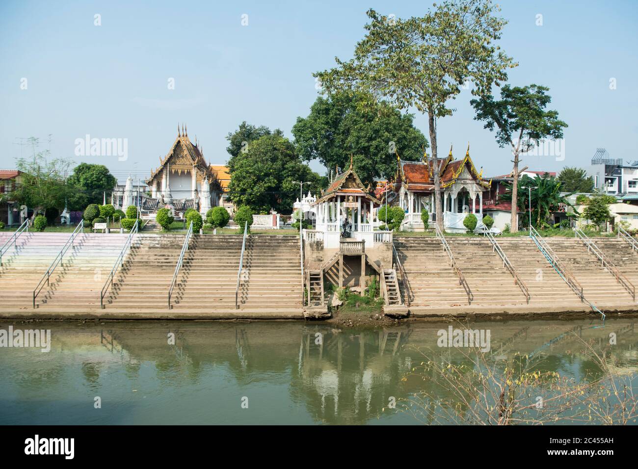 the Wat Phra Than Thantharath Temple in the city of Phetchaburi or ...