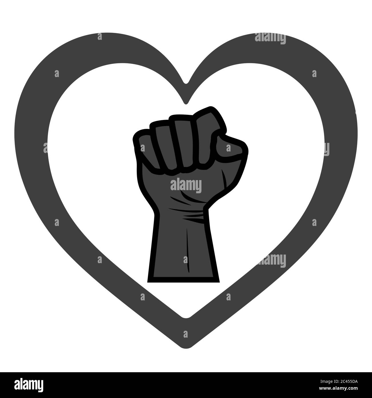 Black lives matter. Hand symbol for all black lives matter protest in ...