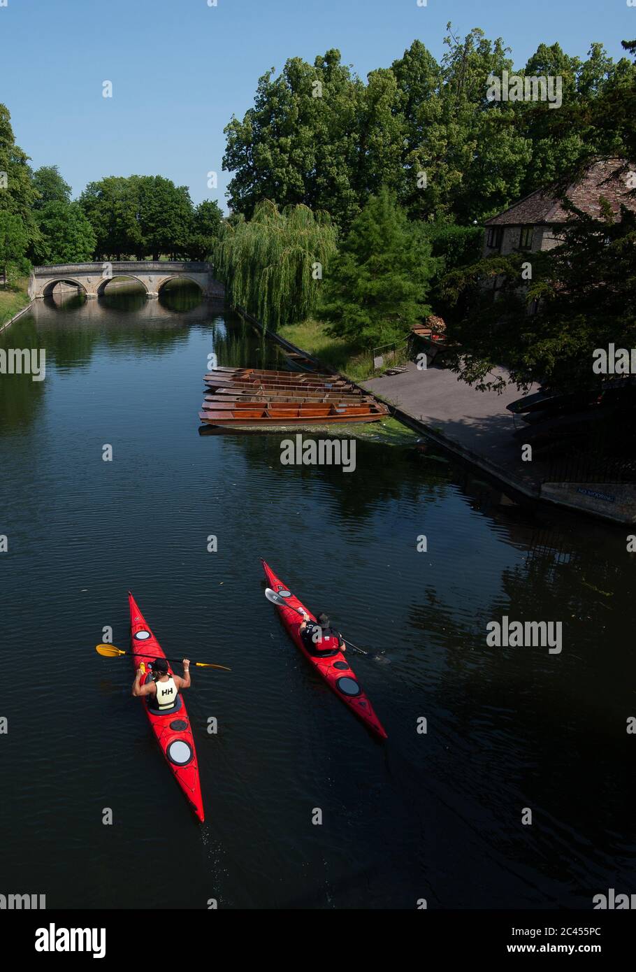 People kayak along the River Cam in Cambridge as Britain is braced for ... People kayak along the River Cam in Cambridge as Britain is braced for ...