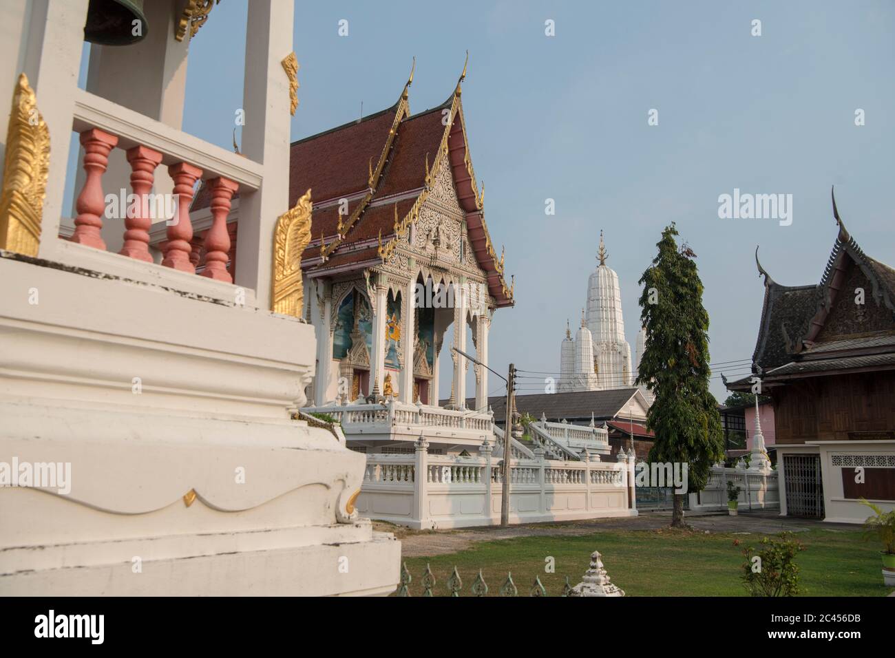 The Wat Phlap Phla Chai in the city of Phetchaburi or Phetburi in the ...