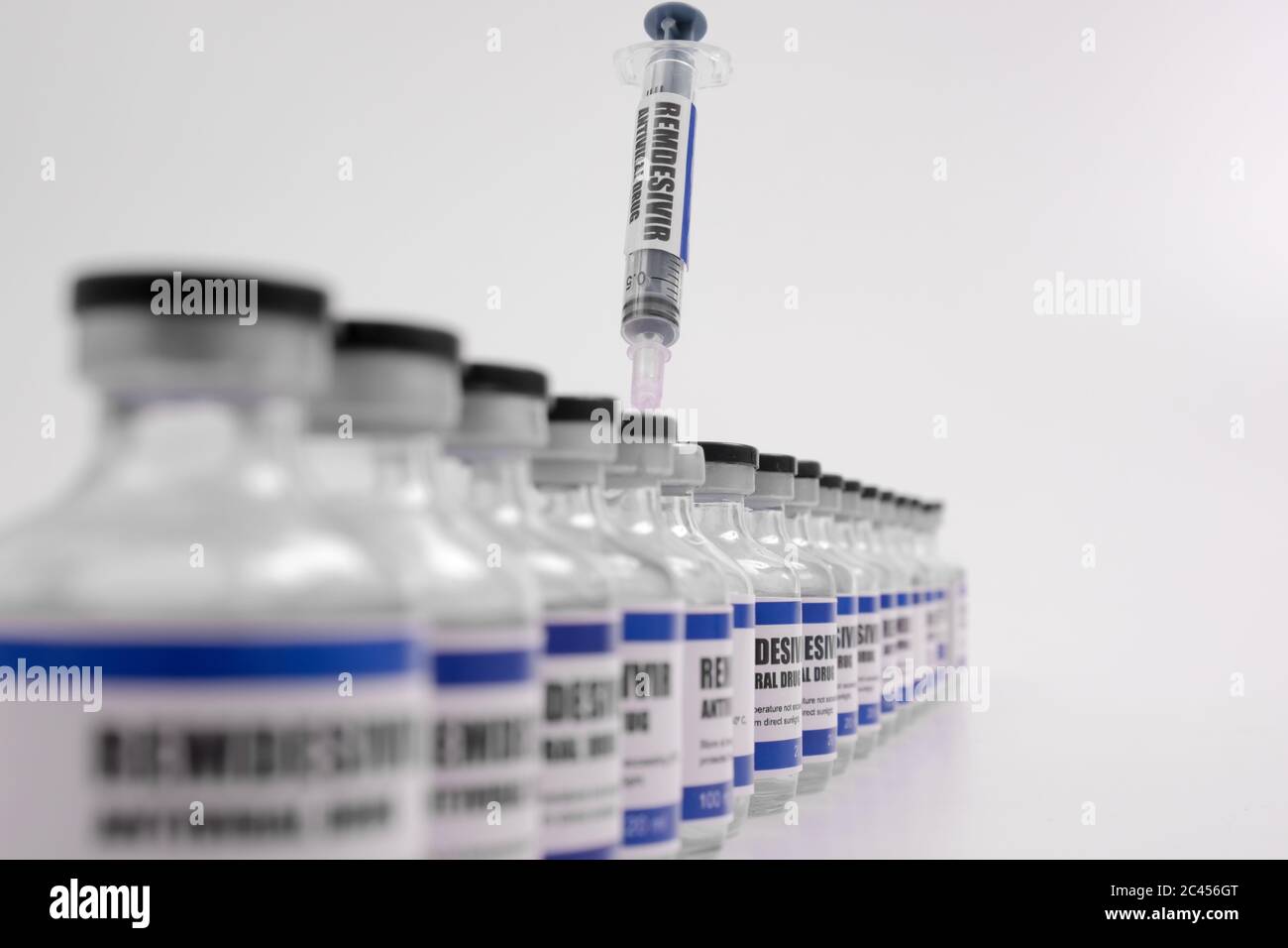 Remdesivir antiviral injectable drug vaccine medicine vial Covid-19 ...