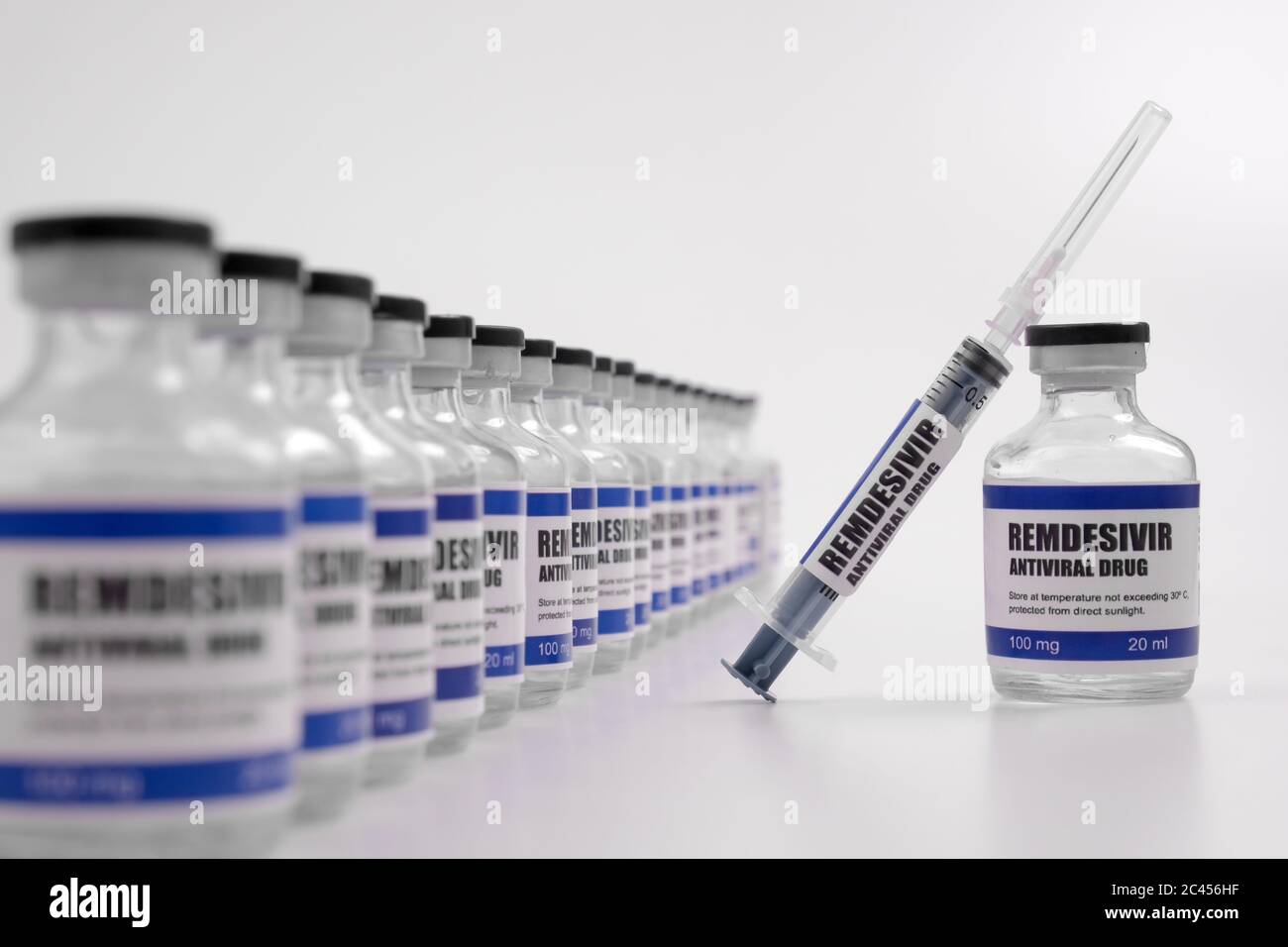 Remdesivir antiviral injectable drug vaccine medicine vial Covid-19 ...