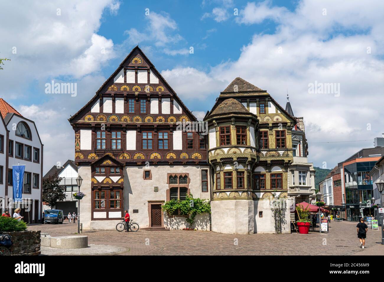 Historisches Fachwerkhaus in Höxter, Nordrhein-Westfalen, Deutschland ...