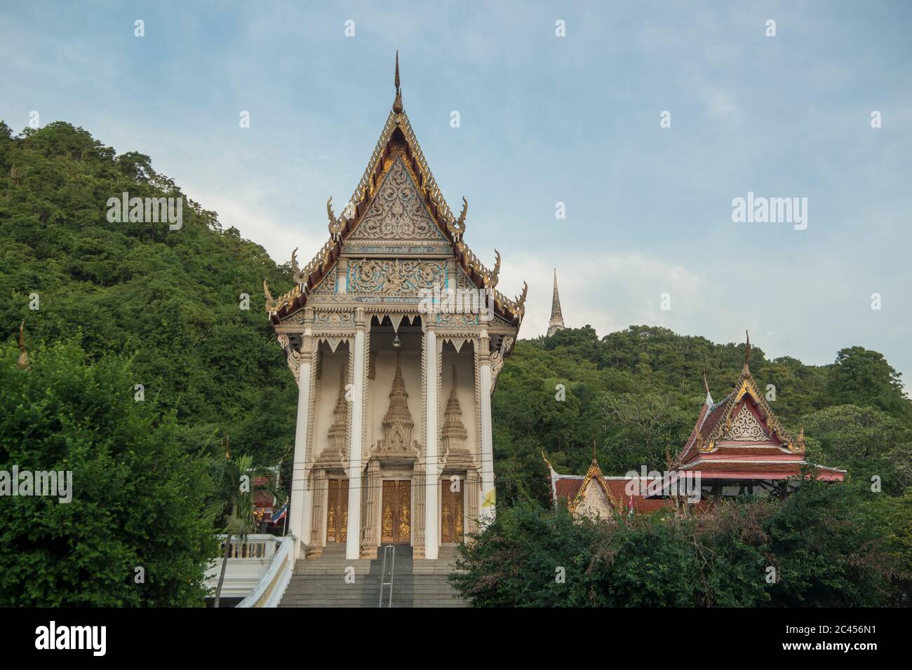 The Wat Tham Kaeo in the city of Phetchaburi or Phetburi in the ...