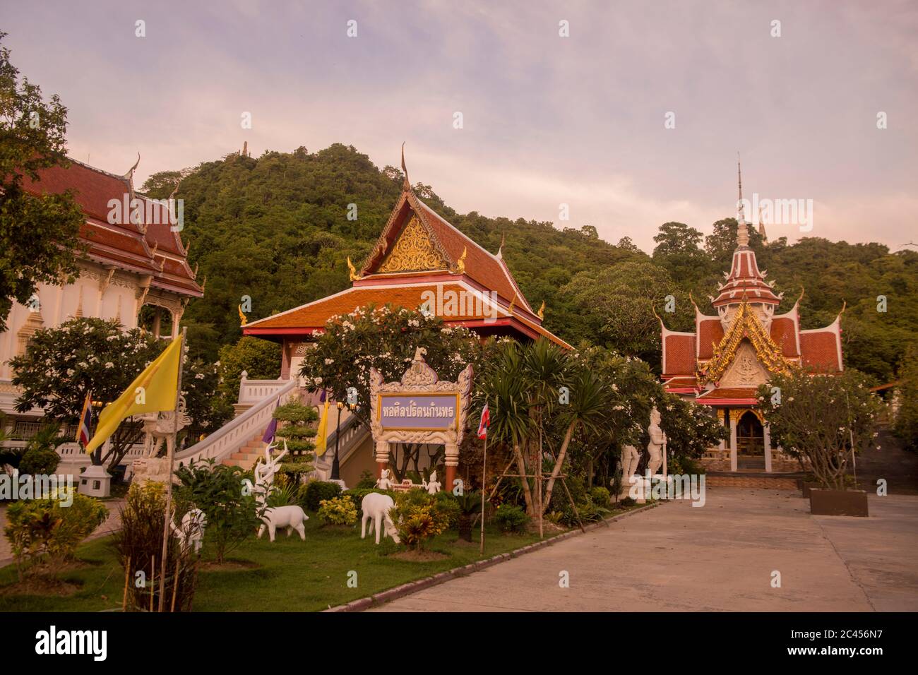 The Wat Tham Kaeo in the city of Phetchaburi or Phetburi in the ...