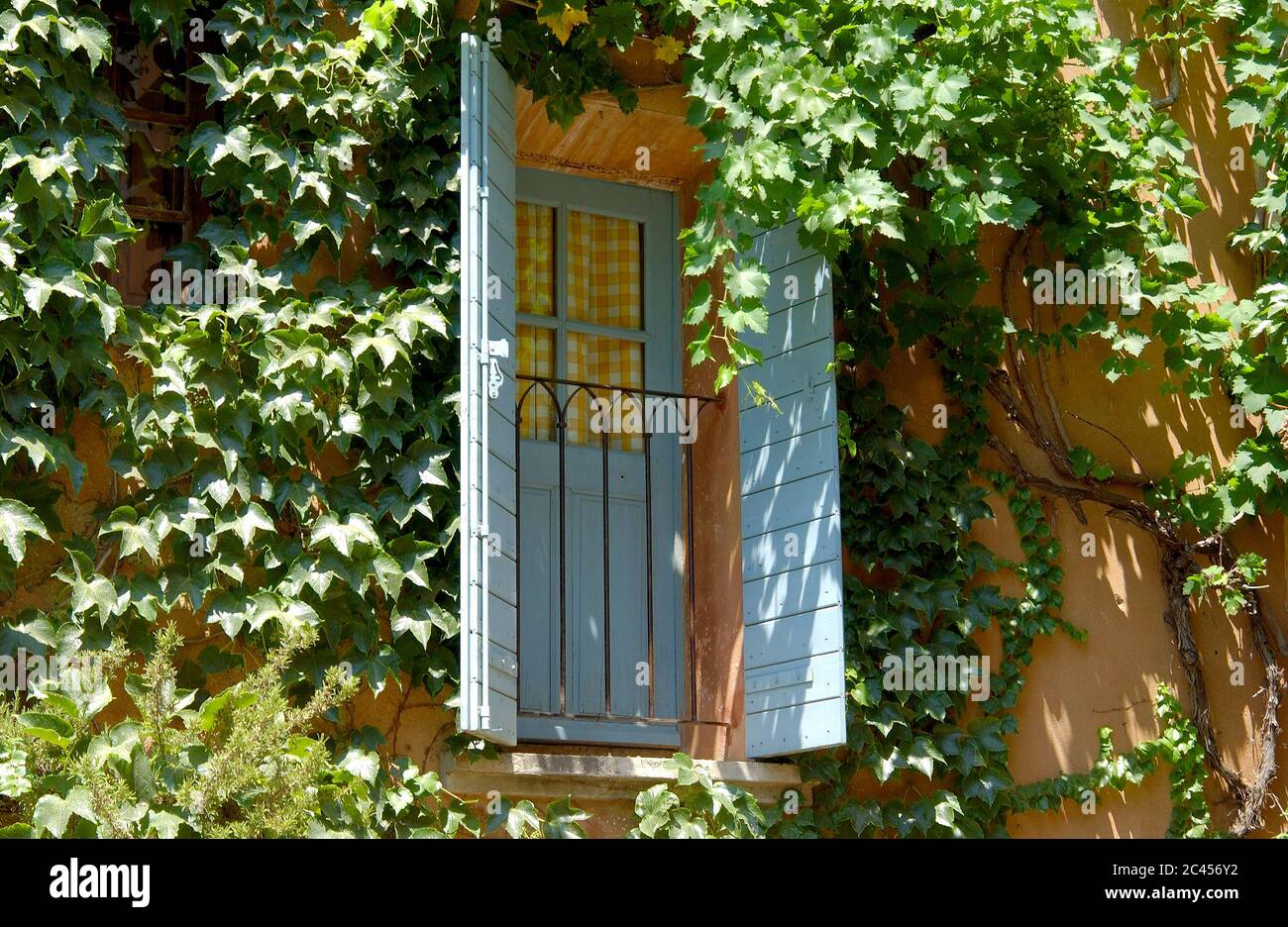 Shutters on country window, Provence, France Stock Photo - Alamy