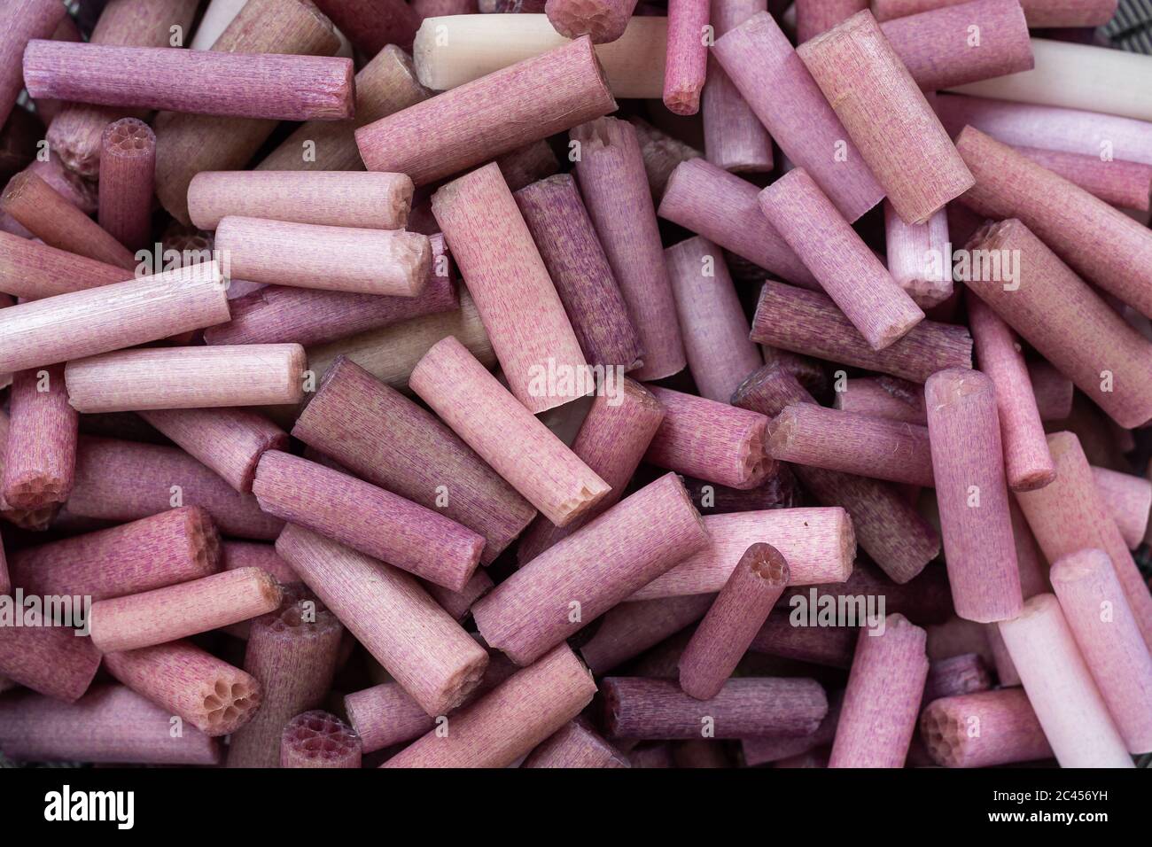 Water lily stalk pile prepare for food ingredient Stock Photo - Alamy