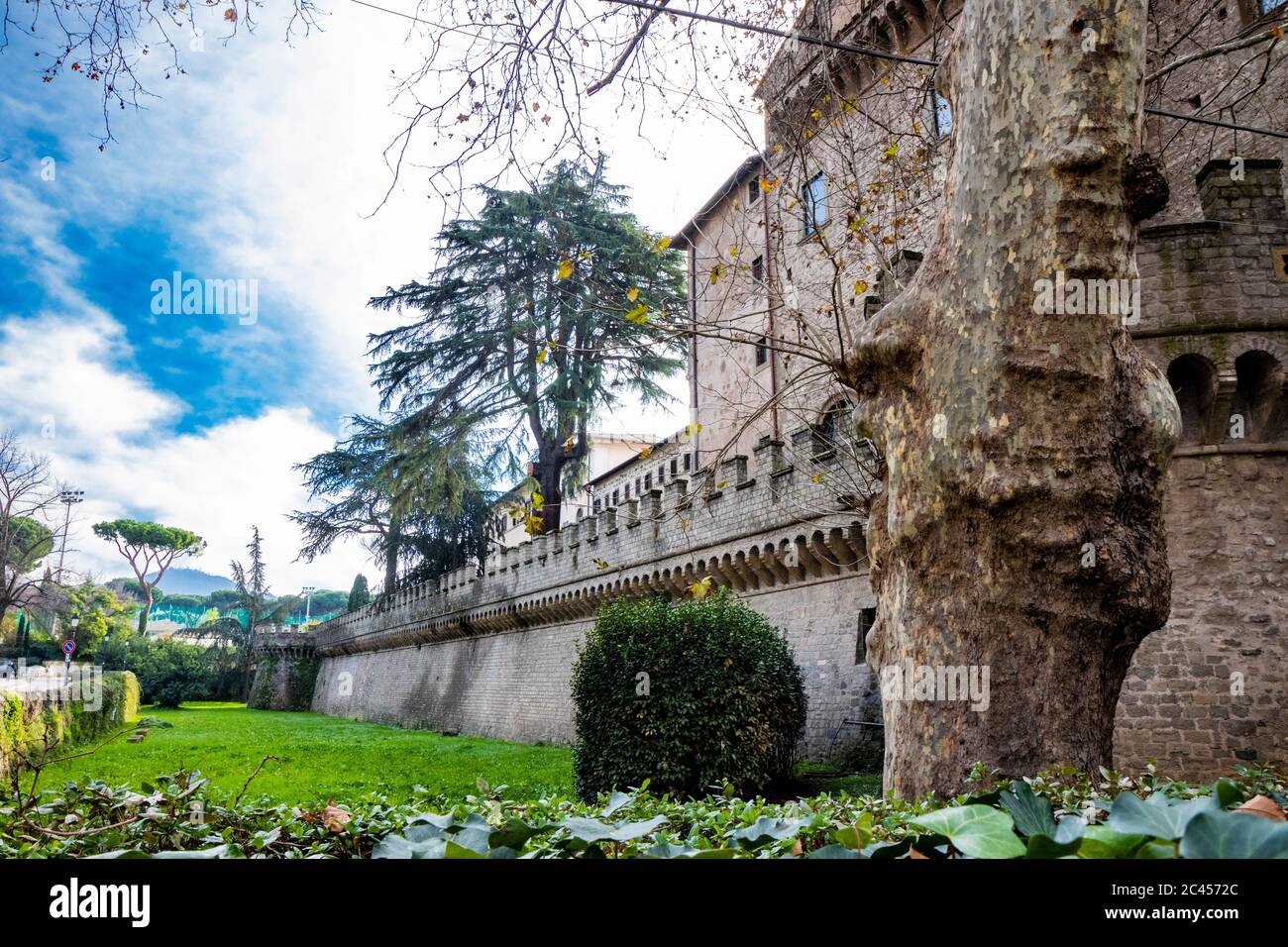 The walls and castle of the Exarchic Monastery of Saint Mary in ...