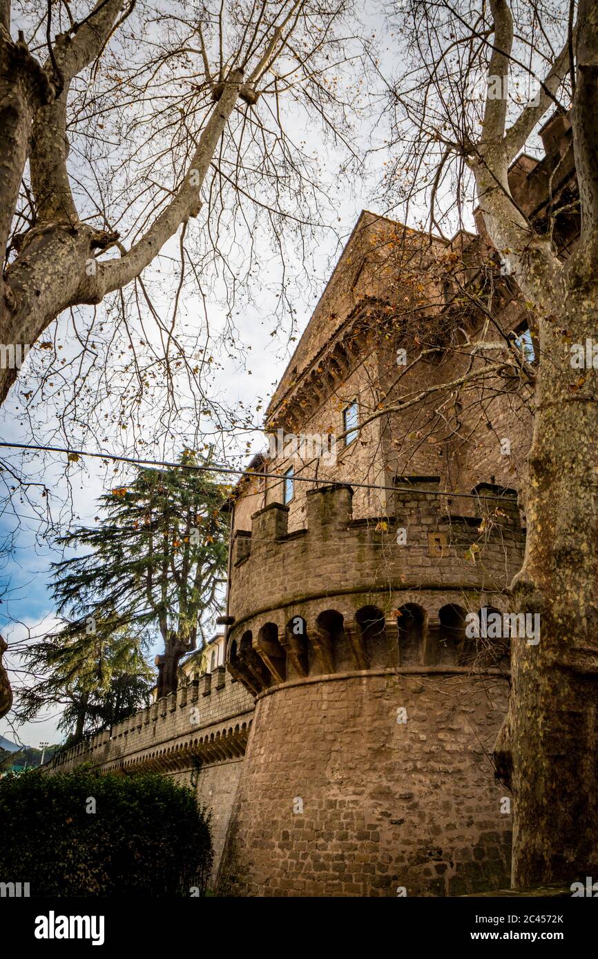 The walls and castle of the Exarchic Monastery of Saint Mary in ...