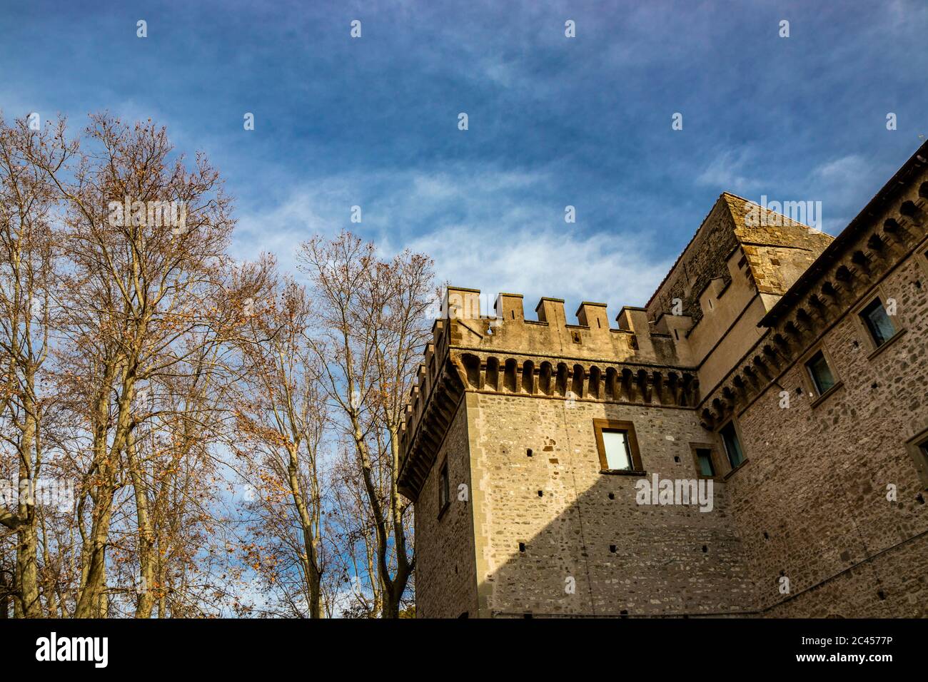 The walls and castle of the Exarchic Monastery of Saint Mary in ...