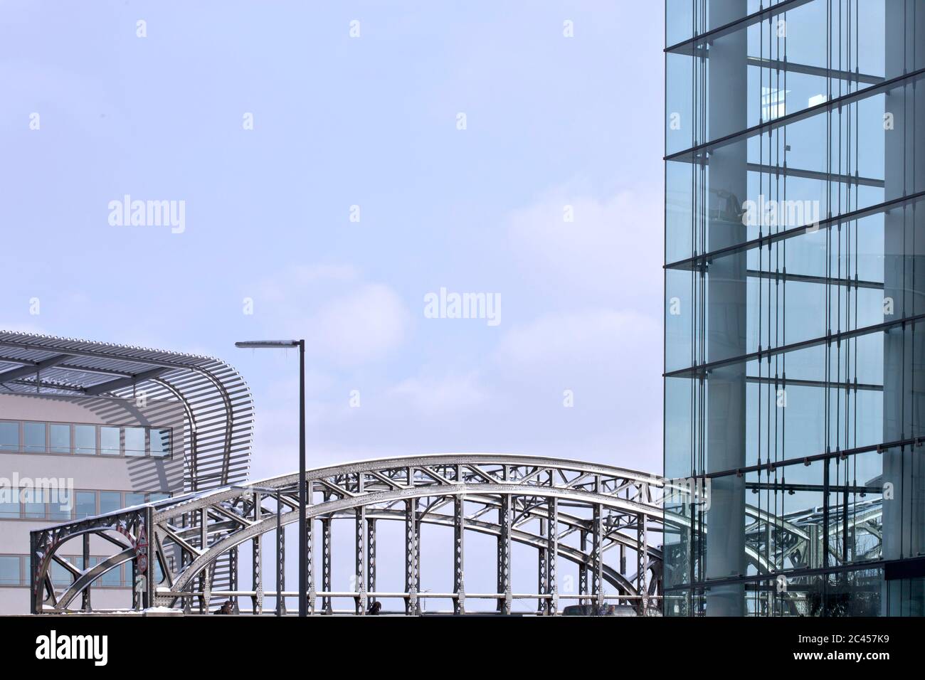 Office building and Hackerbrücke, Munich, Bavaria, Germany Stock Photo ...