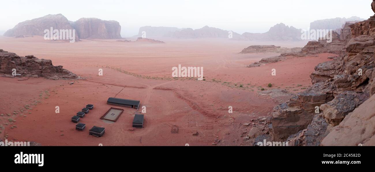 Wadi Rum desert and sandstone landscapes in Jordan Stock Photo - Alamy