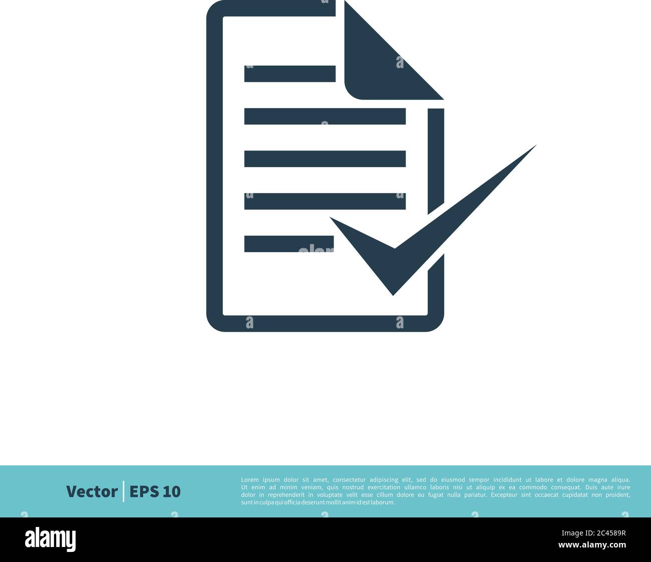 Agreement Paper Icon Vector Logo Template Illustration Design. Vector ...