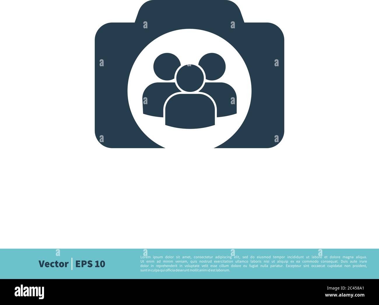 Camera and Teamwork Icon Vector Logo Template Illustration Design ...