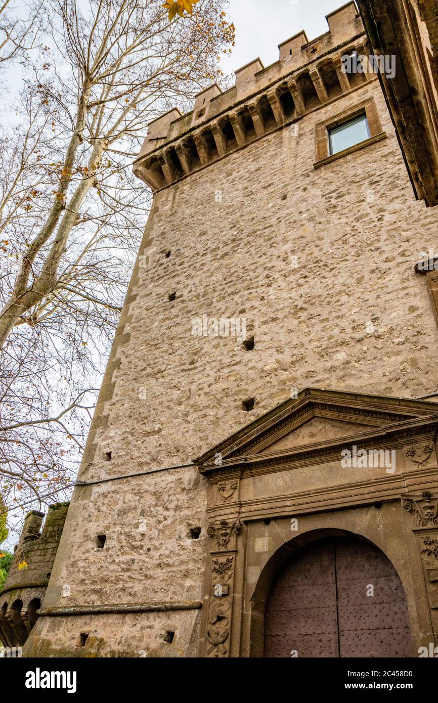 Entrance of the castle of the Exarchic Monastery of Saint Mary in ...