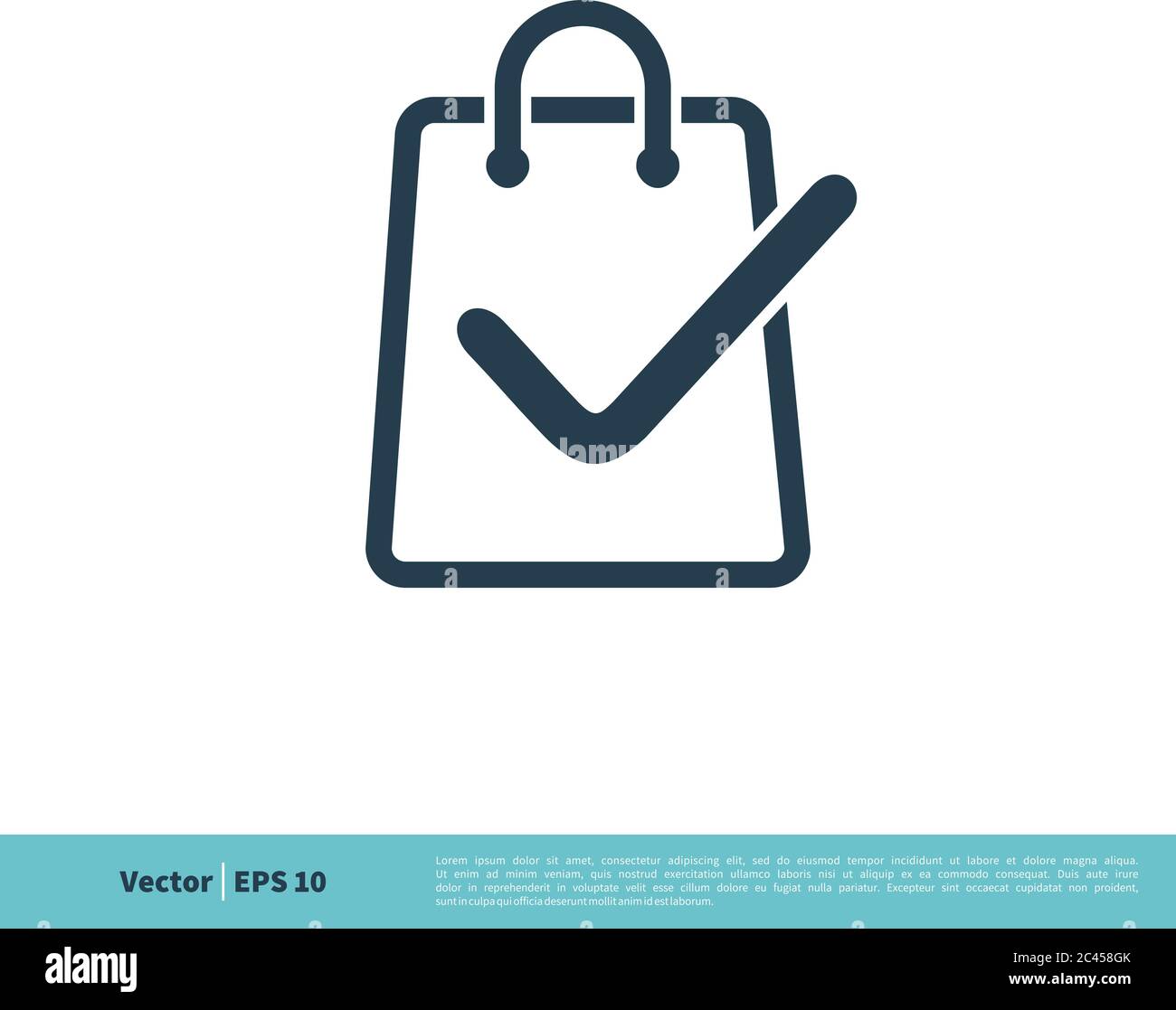 Shopping Bag Check Mark Icon Vector Logo Template Illustration Design ...