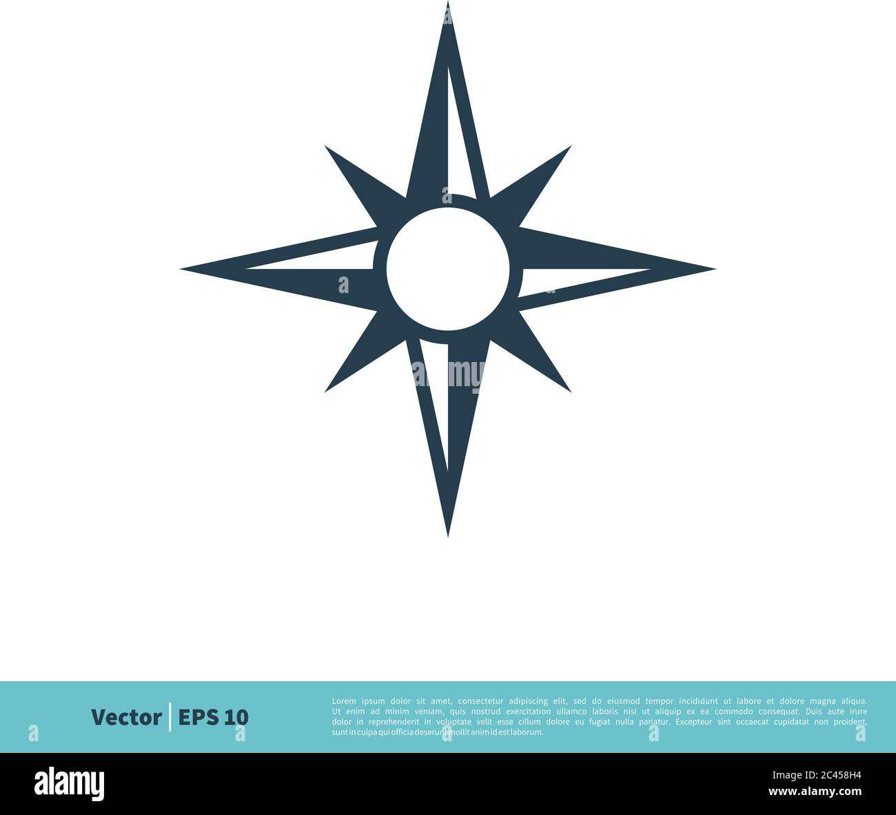 Compass Rose Icon Vector Logo Template Illustration Design. Vector EPS ...
