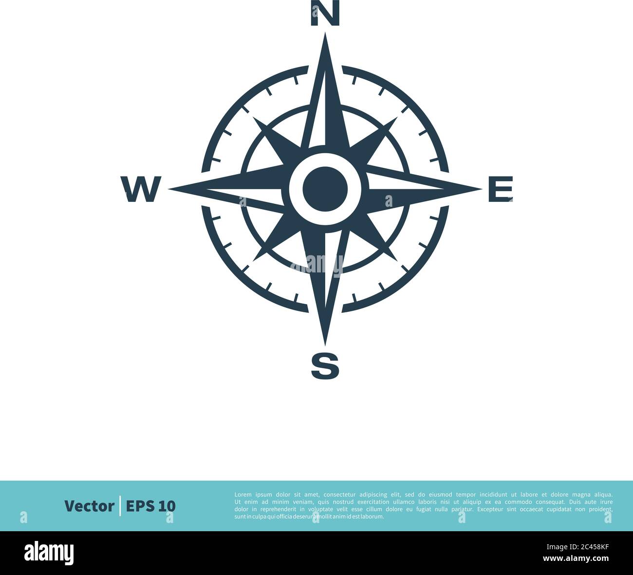 Compass Rose Icon Vector Logo Template Illustration Design. Vector EPS ...